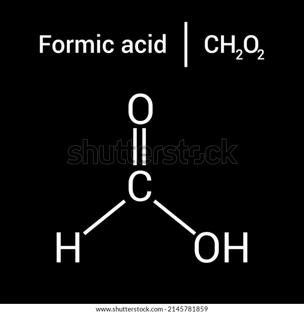 Chemical Structure Formic Acid Ch2o2: เวกเตอร์สต็อก (ปลอดค่าลิขสิทธิ์ ...