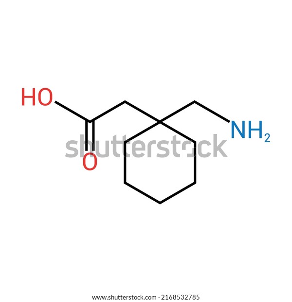 Chemical Structure Gabapentin C9h17no2 Stock Vector (Royalty Free ...