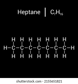 Chemical Structure Heptane C7h16 Stock Vector (Royalty Free) 2155651821 ...