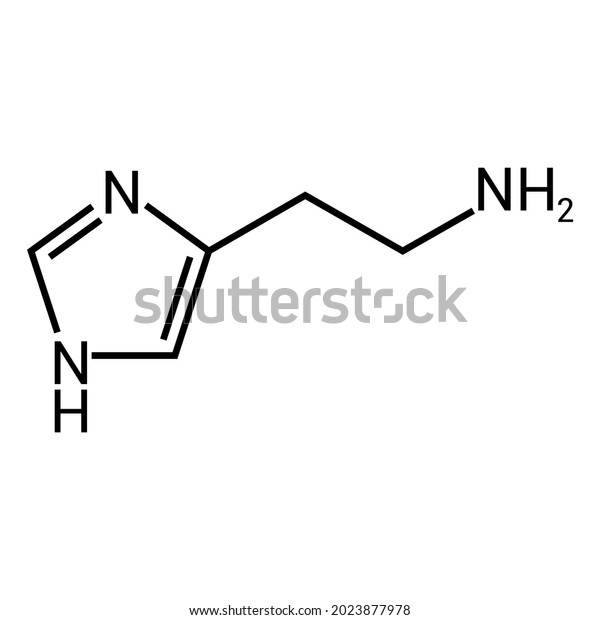 Chemical Structure Histamine C5h9n3 Stock Vector (Royalty Free ...