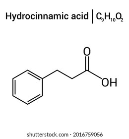 Chemical Structure Hydrocinnamic Acid C9h10o2 Stock Vector (Royalty ...