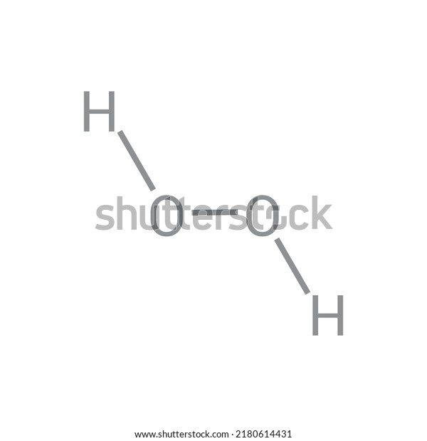 estructura química del peróxido de hidrógeno: vector de stock (libre de ...