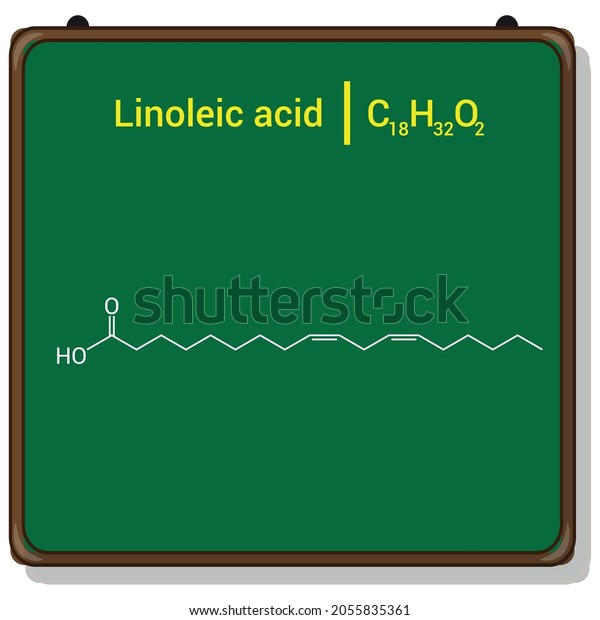 Chemical Structure Linoleic Acid C18h32o2 Stock Vector (Royalty Free ...