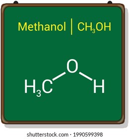 Chemical Structure Methanol Ch3oh Stock Vector (Royalty Free ...