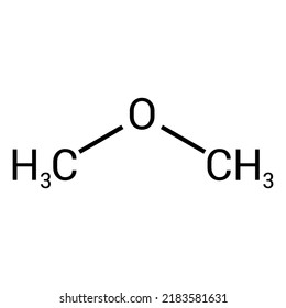 Chemical Structure Methoxymethane C2h6o Stock Vector (Royalty Free ...
