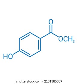 Chemical Structure Methylparaben C8h8o3 Stock Vector (Royalty Free ...