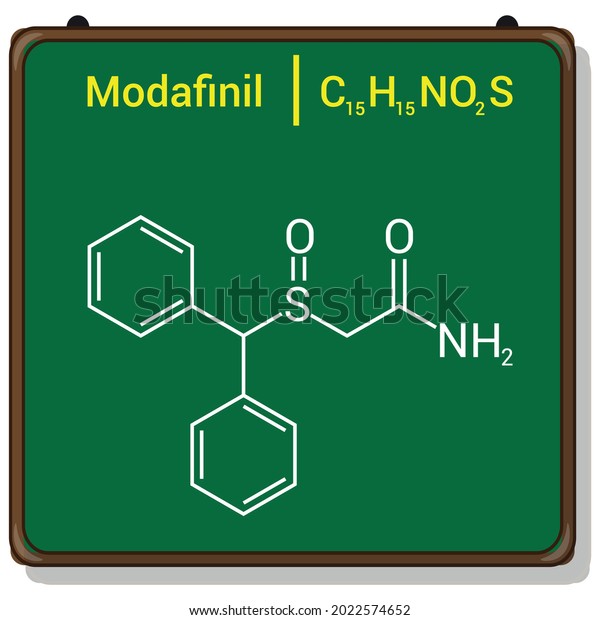 Chemical Structure Modafinil C15h15no2s Stock Vector (Royalty Free ...