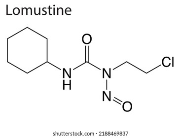 Chemical Structure Molecule Anticancer Drug Lomustine Stock Vector ...