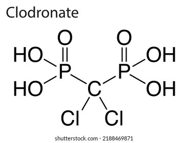Chemical Structure Molecule Anticancer Drug Clodronate Stock Vector ...
