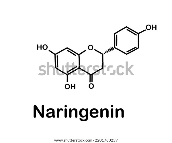 Chemical Structure Naringenin Vector Illustration Naringenin Stock ...
