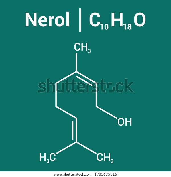Chemical Structure Nerol C10h18o Stock Vector (Royalty Free) 1985675315 ...