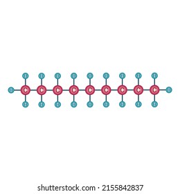 Chemical Structure Nonane C9h20 Stock Vector (Royalty Free) 2155842837 ...