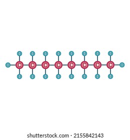 Chemical Structure Octane C8h18 Stock Vector (Royalty Free) 2155842143 ...