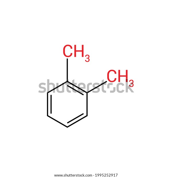Chemical Structure Oxylene C8h10 Stock Vector (Royalty Free) 1995252917 ...
