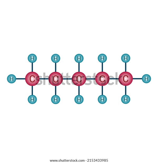 Chemical Structure Pentane C5h12: เวกเตอร์สต็อก (ปลอดค่าลิขสิทธิ์ ...