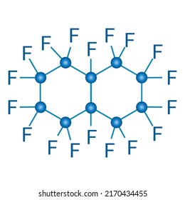 Chemical Structure Perfluorodecalin C10f18 Stock Vector (Royalty Free ...