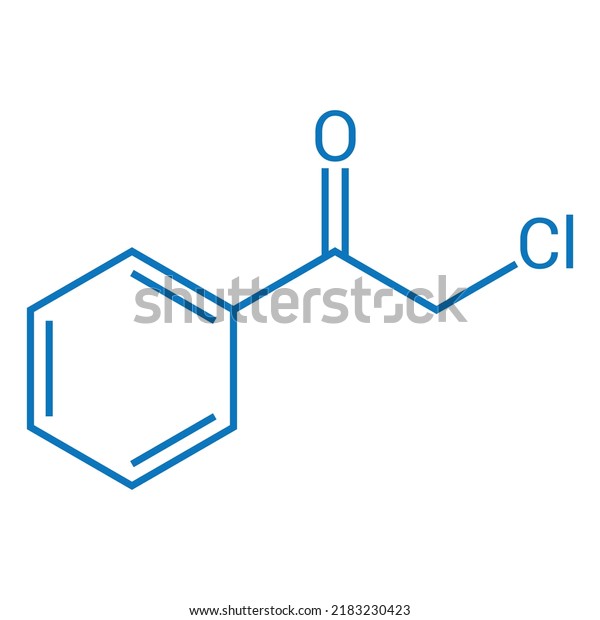 Chemical Structure Phenacyl Chloride C8h7clo Stock Vector (Royalty Free ...