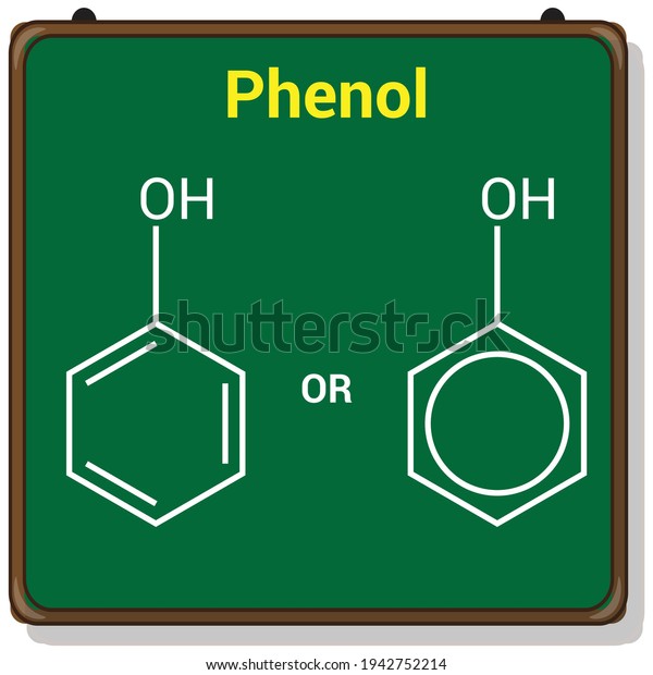 Chemical Structure Phenol C6h6o Stock Vector (Royalty Free) 1942752214 ...