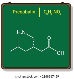 Chemical Structure Pregabalin C8h17no2 Stock Vector (Royalty Free ...