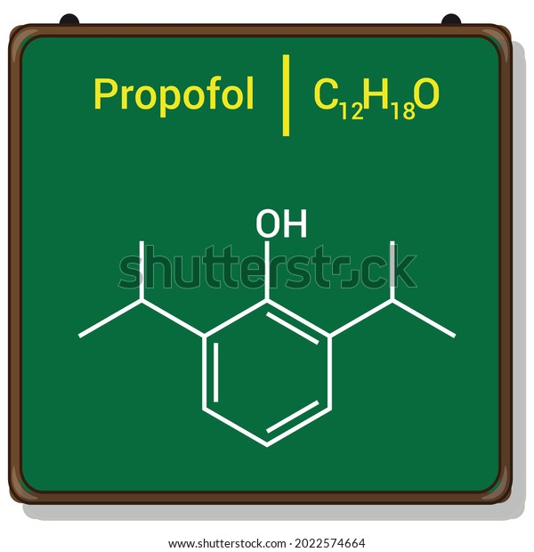 Chemical Structure Propofol C12h18o Stock Vector (Royalty Free ...