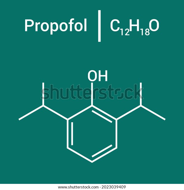 Chemical Structure Propofol C12h18o Stock Vector (Royalty Free ...