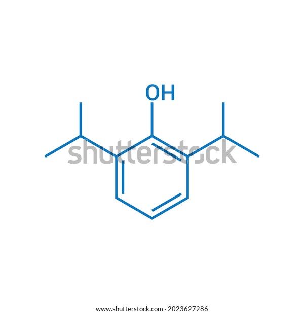 Chemical Structure Propofol C12h18o Stock Vector (Royalty Free ...