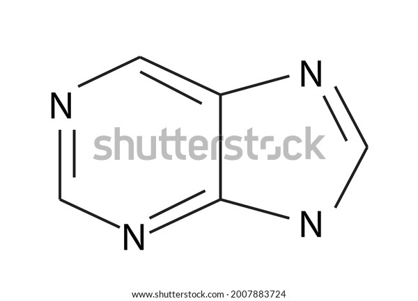 Chemical Structure Purine Molecule Stock Vector (Royalty Free ...