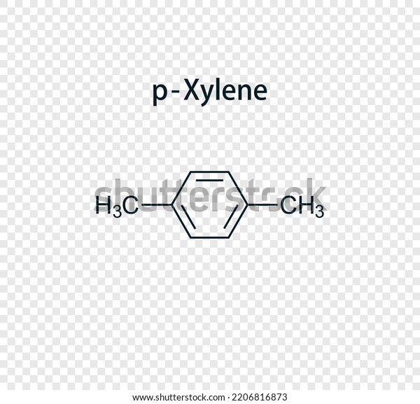 Chemical Structure Pxylene Vector Illustration Isolated Stock Vector ...