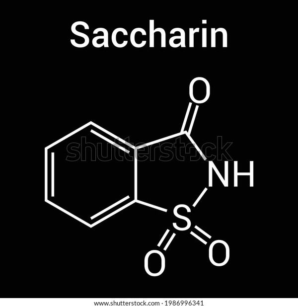 Chemical Structure Saccharin C7h5no3s Stock Vector (Royalty Free ...
