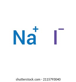 Chemical Structure Sodium Iodide Nai Stock Vector (Royalty Free) 2115793040