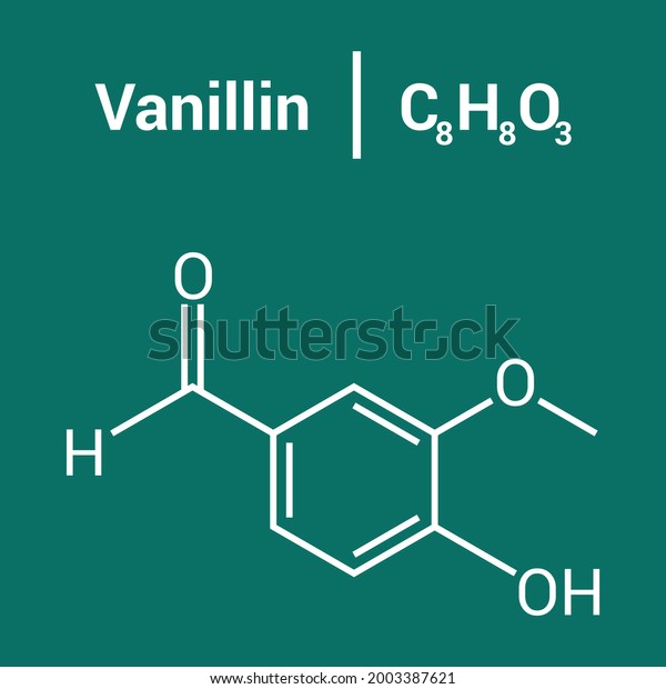Chemical Structure Vanillin C8h8o3 Stock Vector (Royalty Free ...