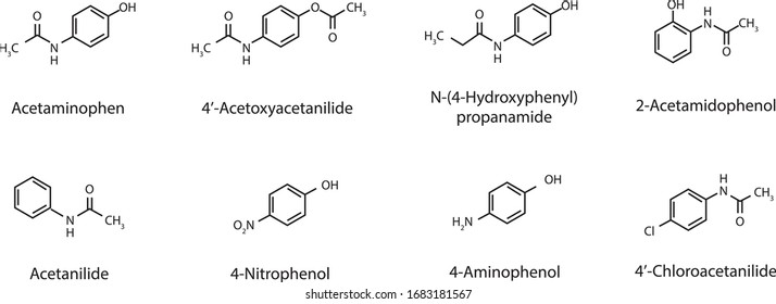 Chemical Structures Acetaminophen Stock Vector (Royalty Free ...