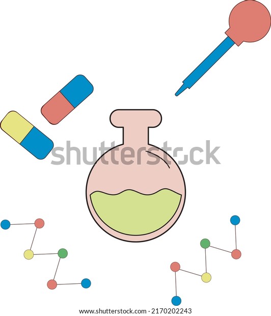 Chemical Tools Hand Drawn Illustration Stock Vector (Royalty Free ...