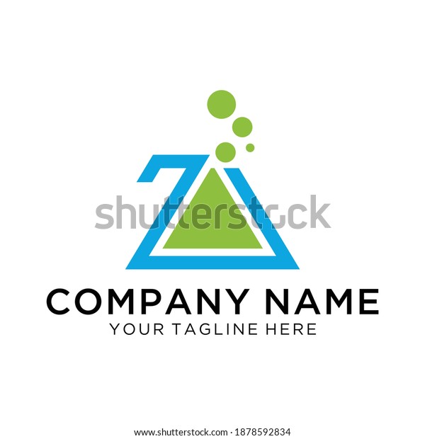 Chemical Triangle Lab Icon Science Technology Stock Vector (Royalty ...