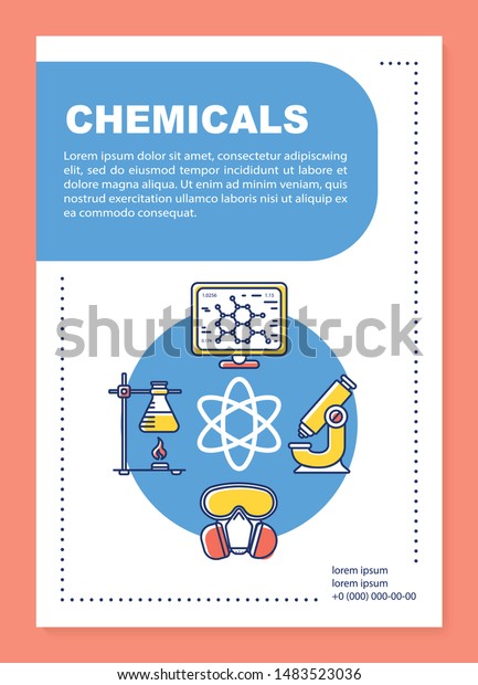 Chemicals Industry Poster Template Layout Scientific Stock Vector ...