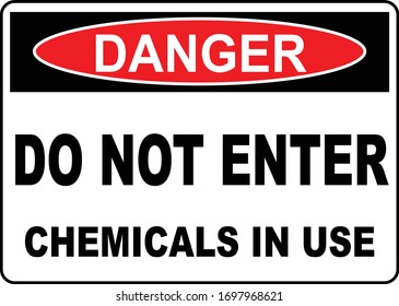 Chemicals Use Do Not Enter Sign Stock Vector (Royalty Free) 1697968621 ...