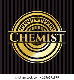 Chemist Gold Emblem Badge Vector Illustration Stock Vector (Royalty ...