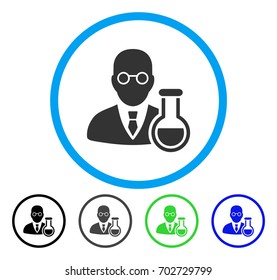 Chemist Rounded Icon Vector Illustration Style Stock Vector (Royalty ...