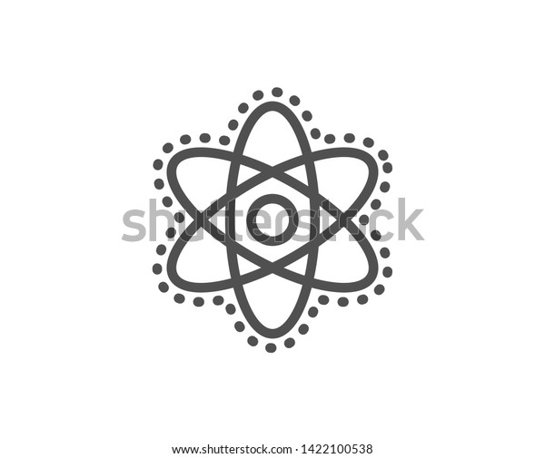 Chemistry Atom Line Icon Laboratory Molecule Stock Vector (Royalty Free ...