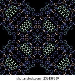 Chemistry Hexagon Molecules Seamless Pattern Vector Stock Vector ...