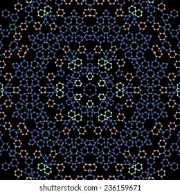 Chemistry Hexagon Molecules Seamless Pattern Vector Stock Vector ...