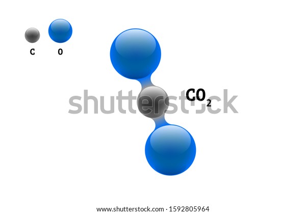 Chemistry Model Molecule Carbon Dioxide Co2 Stock Vector (Royalty Free ...
