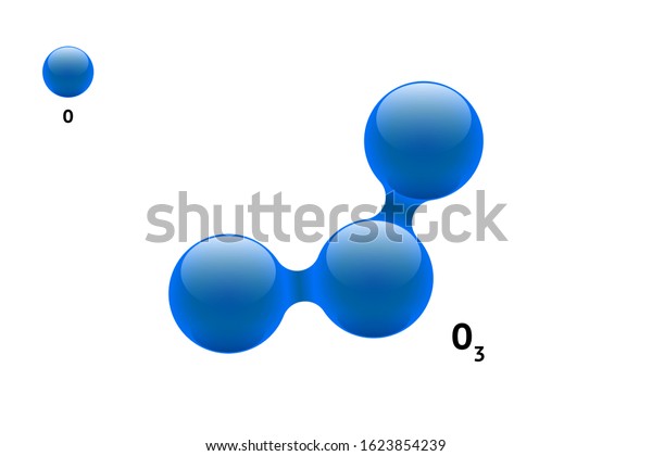 Chemistry Model Molecule Ozone O3 Gas Stock Vector (Royalty Free ...