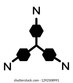 Chemistry Model Nitrogen Molecule Stock Vector (Royalty Free ...