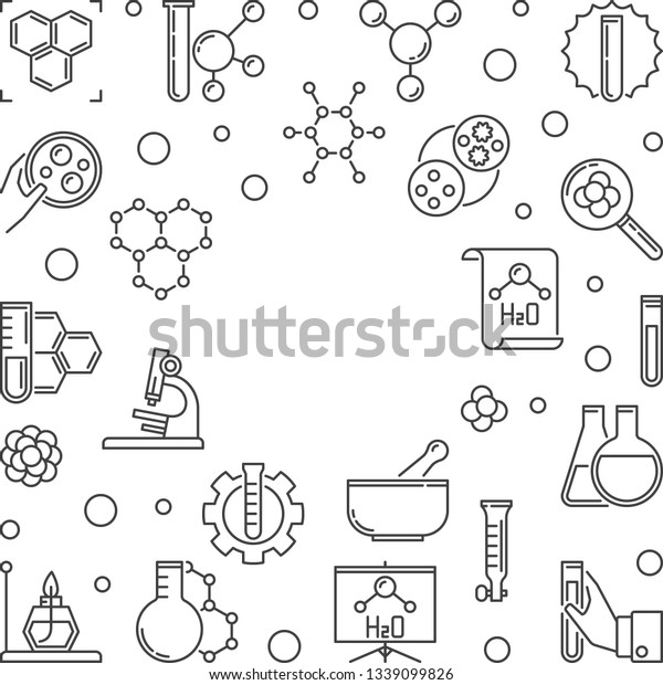 Chemistry Science Minimal Frame Empty Space Stock Vector (Royalty Free ...