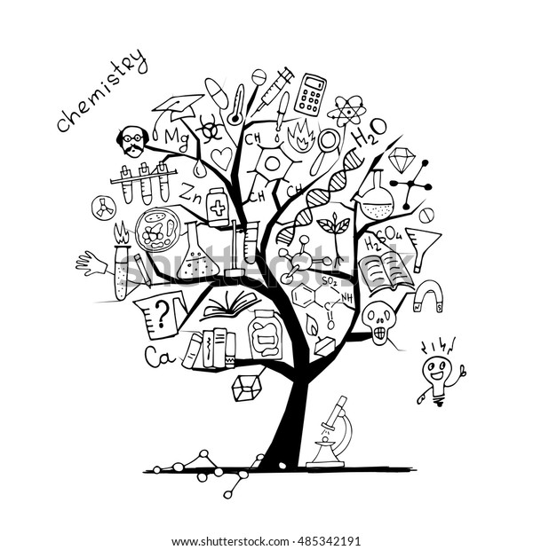 Chemistry Tree Concept Your Design Stock Vector (Royalty Free ...