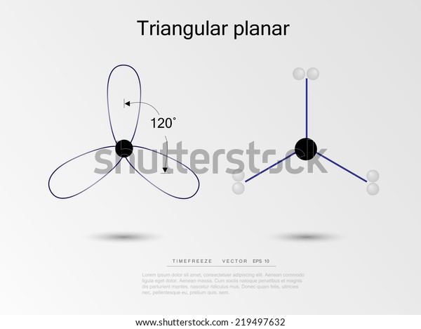Chemistry Trigonal Planar Molecular Geometry Model : image vectorielle ...