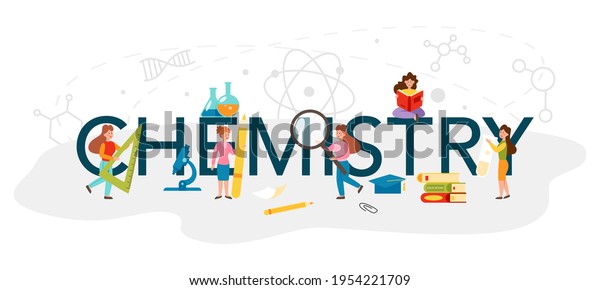 Chemistry Typographic Header Chemistry Lesson Chemical Stock Vector ...
