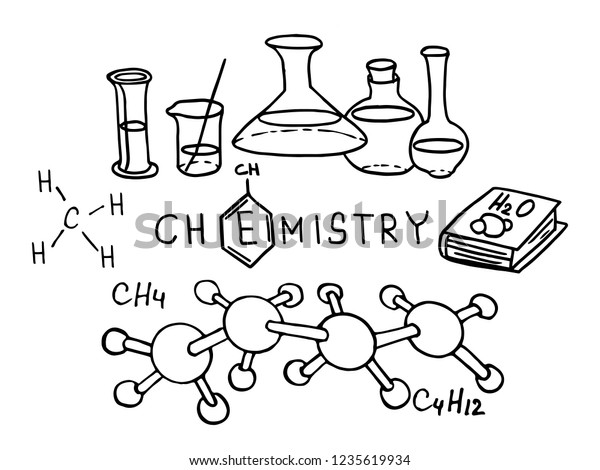 Chemistry Vector Doodle Set Hand Drawn Stock Vector (Royalty Free ...