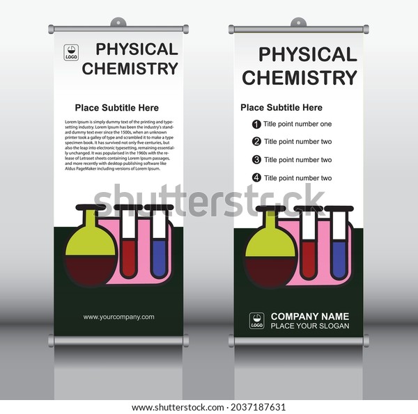 Chemistry Vector Illustration Editable Layout Roll Stock Vector ...